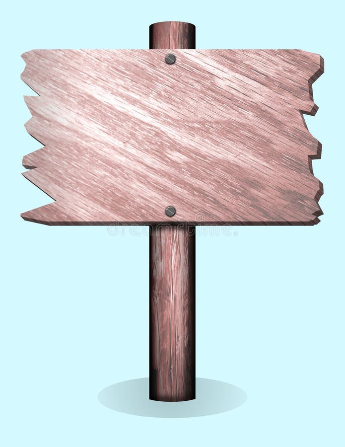 Old Wooden Sign Post stock illustration. Illustration of beaten - 5364681