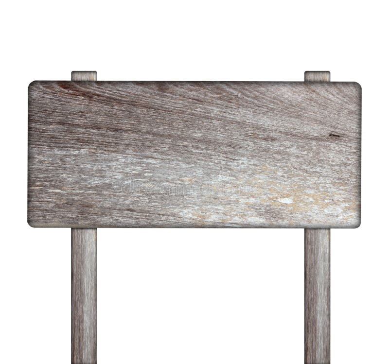 Old wooden sign on white. stock photo. Image of banner - 76370040