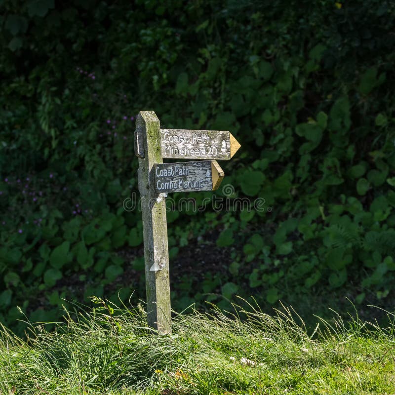 Old Wooden Signpost for Backpackers Stock Photo - Image of north ...