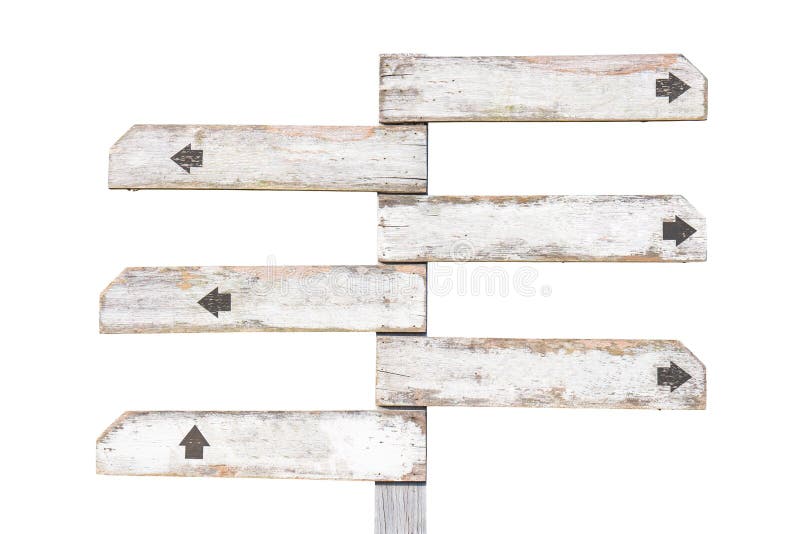 Old Wooden Signpost in Multiple Direction Stock Image - Image of left ...