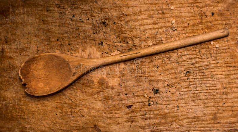 Old wooden spoon stock image. Image of kitchenware, traditional - 91046223