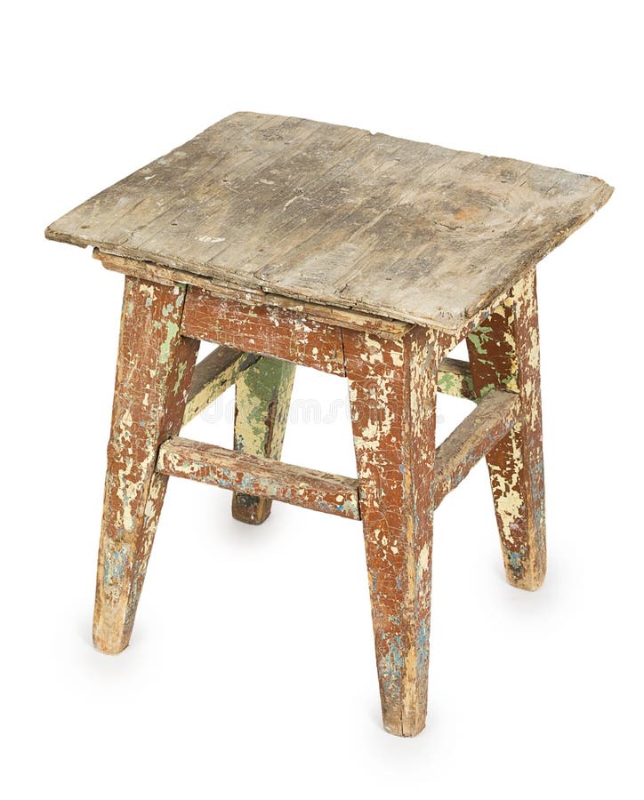Old wooden stool stock photo. Image of dirty, fashioned - 45135856