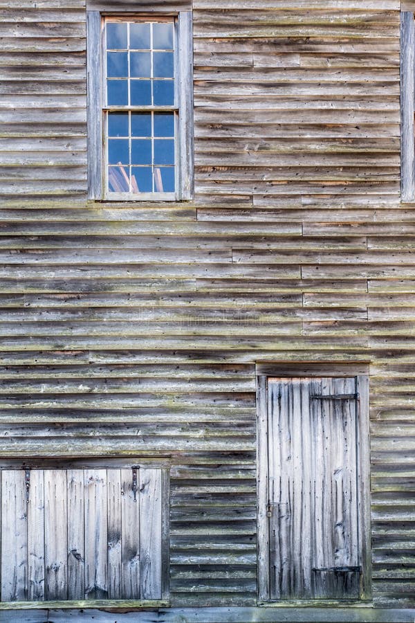 Old Wooden Structure with Boarded Window and Door Stock Photo - Image ...