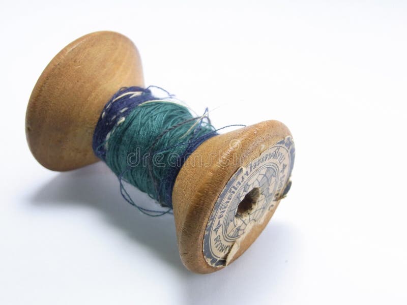 Old wooden thread stock photo. Image of isolated, fabric - 31493472