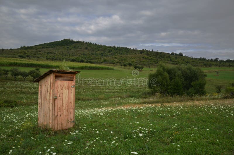 Old wooden toilet stock image. Image of place, restroom - 64639027