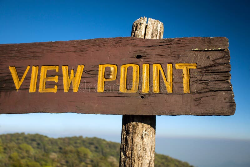 Old wooden viewpoint sign stock image. Image of park - 37594557