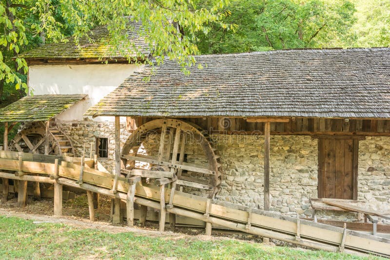 Old wooden watermill stock image. Image of outdoor, american - 1007633