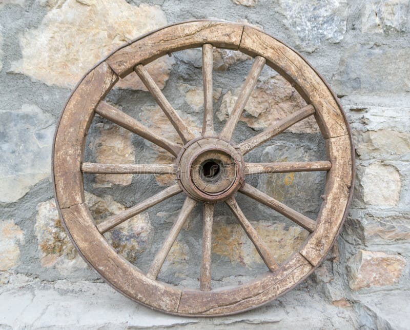 Old wooden wheel stock image. Image of metal, background - 98514467