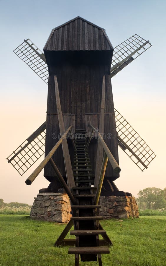 Old Wooden Windmill stock photo. Image of power, history - 17272194