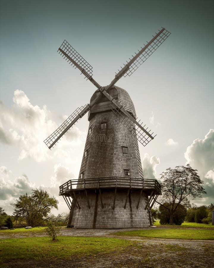 Windmill at dawn stock image. Image of indiana, stress - 1471987