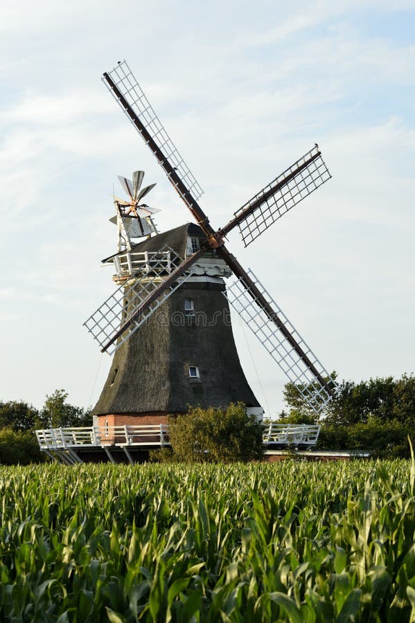 Old wooden windmill stock image. Image of building, wooden - 63777619