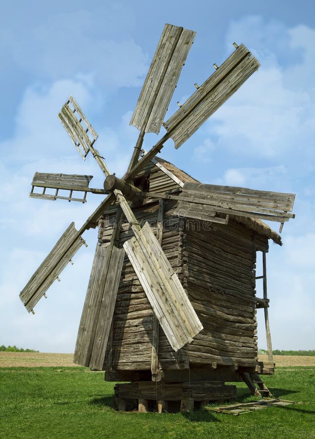 Old wooden windmill stock photo. Image of nature, tradition - 32065032