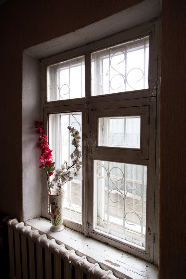 Old Wooden Window in the Dark Room As Background Stock Photo - Image of ...