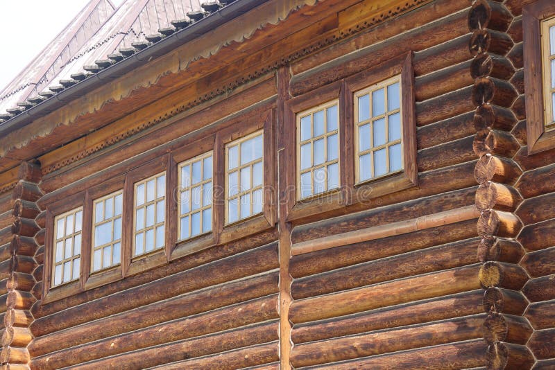 Old Wooden Window Frame. Old Window of an Old Wooden House Stock Photo ...