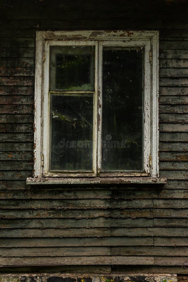 Old Window Frame on the Cracked Wall Stock Photo - Image of frame ...