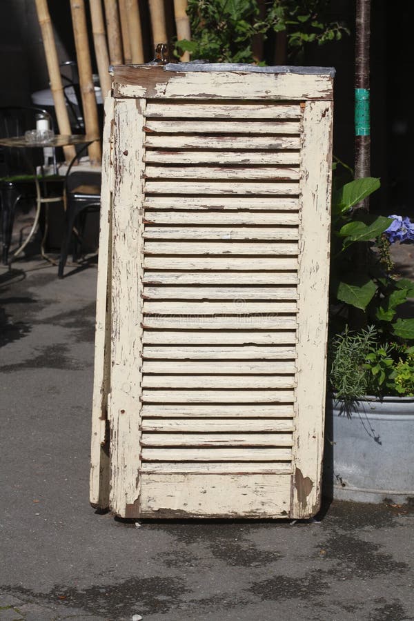 Old wooden window shutter stock photo. Image of weathers - 95188046