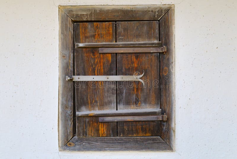 Old wooden window shutters stock photo. Image of facade - 77869476