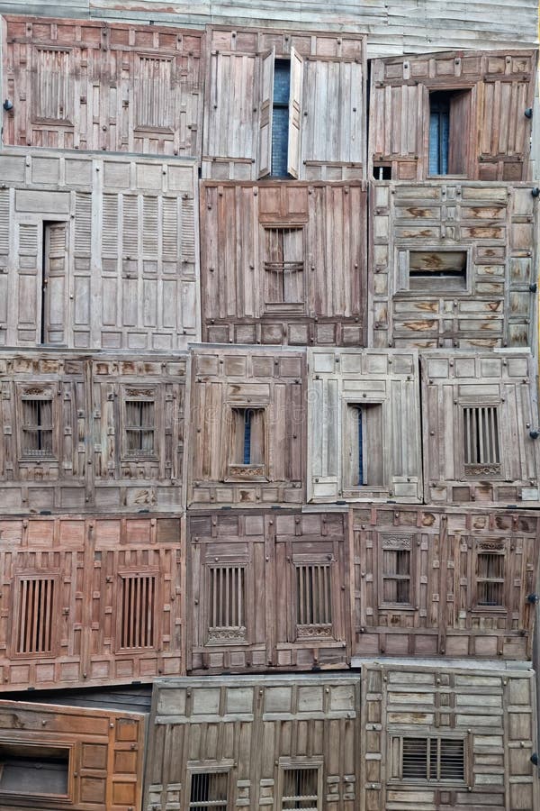 Old Wooden Windows Hidden in Traditional Texture and Background Stock ...