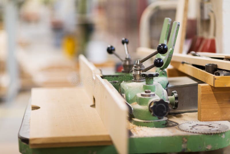 Old Woodworking Machine at Workshop Stock Image - Image of board, retro ...
