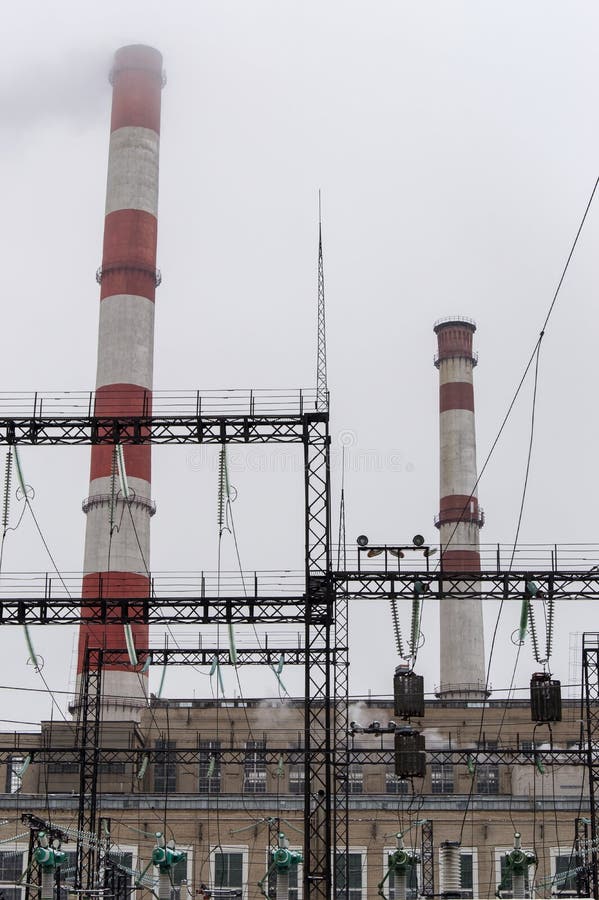 The Old Working Power Plant Stock Image - Image of building, plant ...