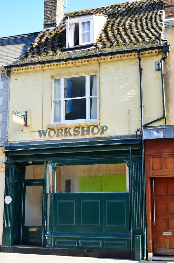 Old Workshop in English Street Stock Image - Image of england, english ...