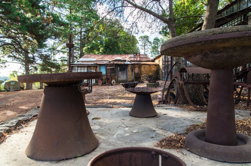 Old Workshop and Rusty Tools Stock Image - Image of birdbath, abandoned ...