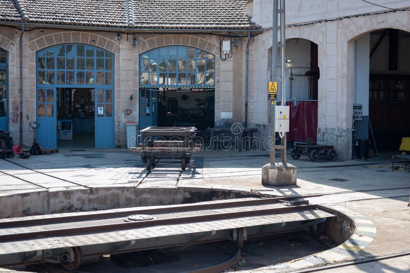 Old Workshop and Train Sheds in the Railway Station of Soller, Spain ...