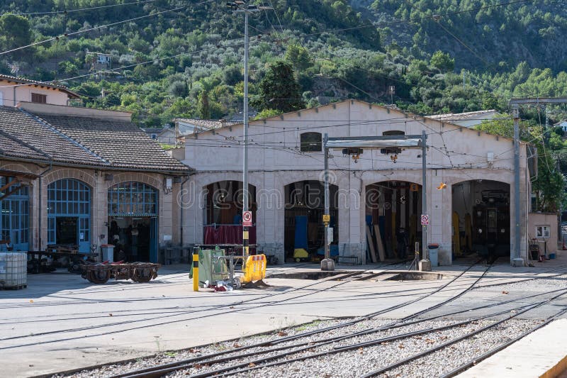 Old Workshop and Train Sheds in the Railway Station of Soller, Spain ...