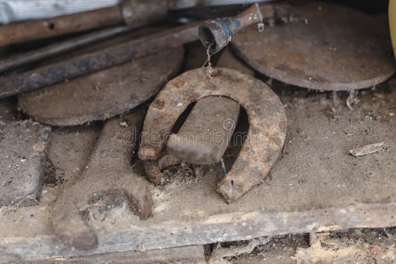 Old Workshop with Vintage Hand Tools, Real Life Photo Stock Photo ...