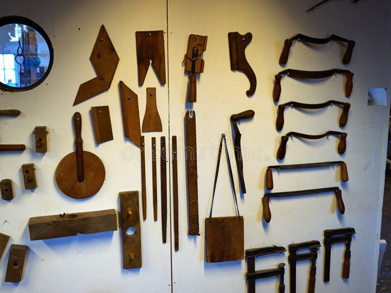 Old Workshop with Vintage Tools Stock Image - Image of lumber ...