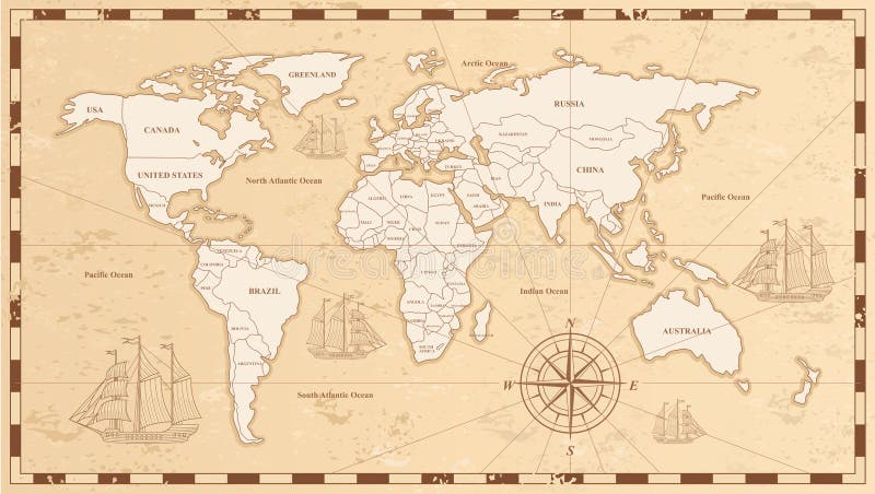 Ancient Cartoon World Map Stock Illustrations – 507 Ancient Cartoon ...