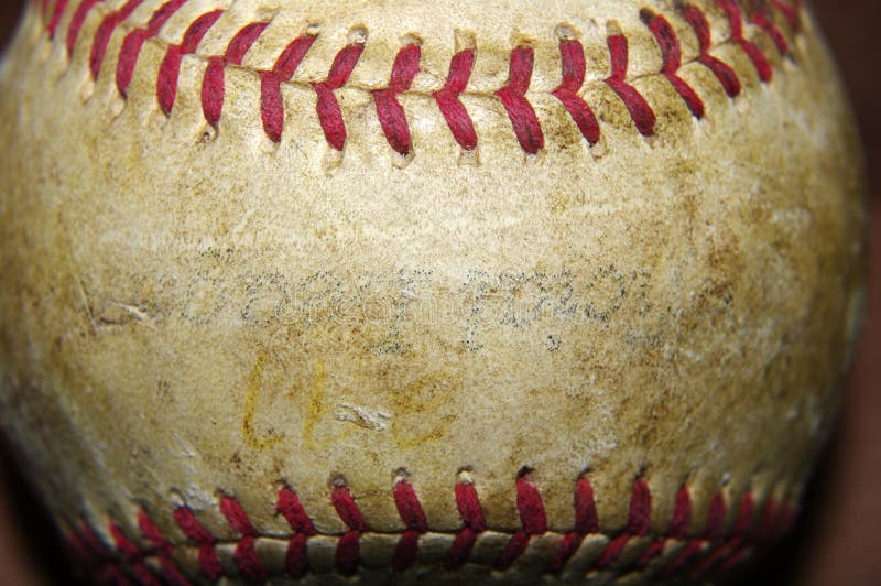 Old Worn Baseball stock image. Image of sporting, antique - 10306439