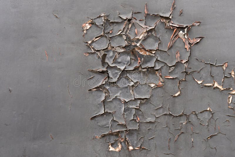 Old Worn Black Paint Popping on a Rusty Metal Surface Stock Image ...