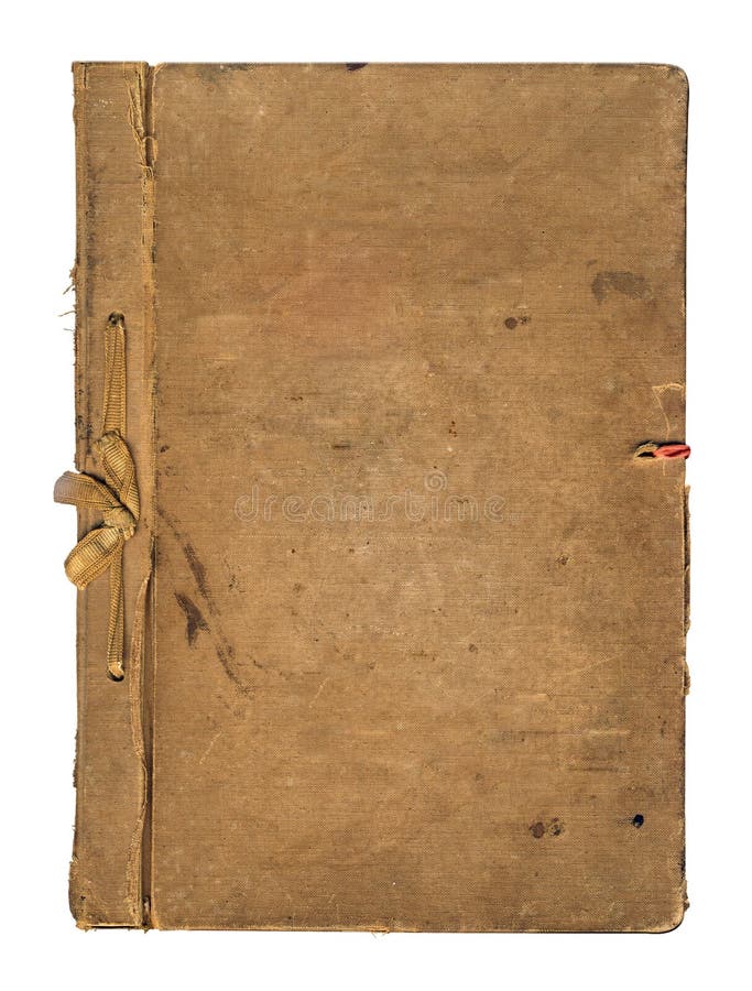 Old Worn Book Cover with Ribbon and Bow Stock Photo - Image of page ...