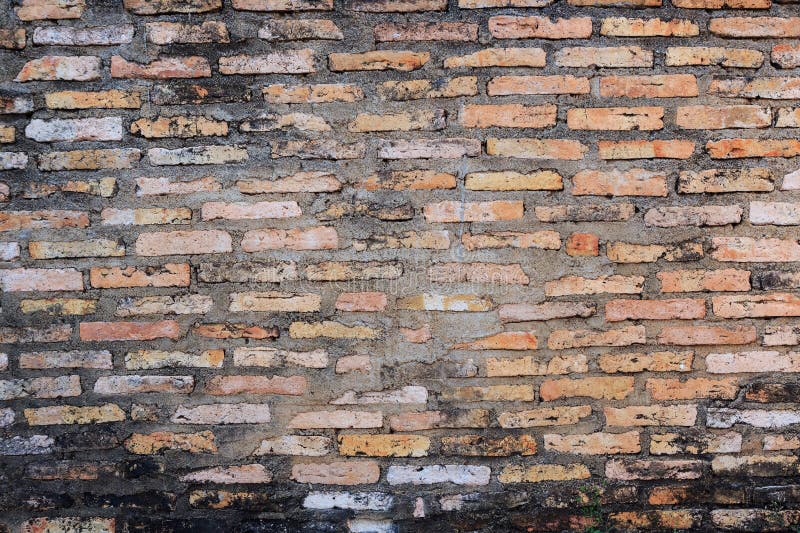 Brown Square Brick Block Wall Background and Texture Stock Image ...