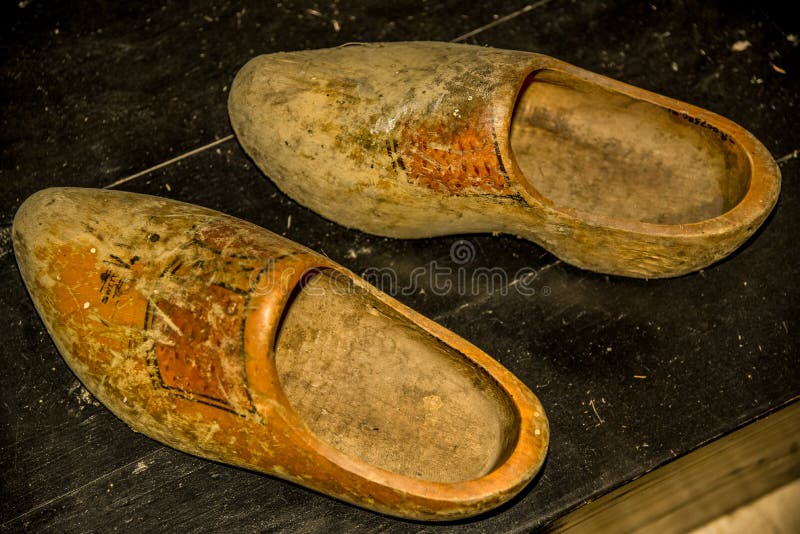 Old Worn Clogs of a Farm Worker Editorial Photography - Image of ...