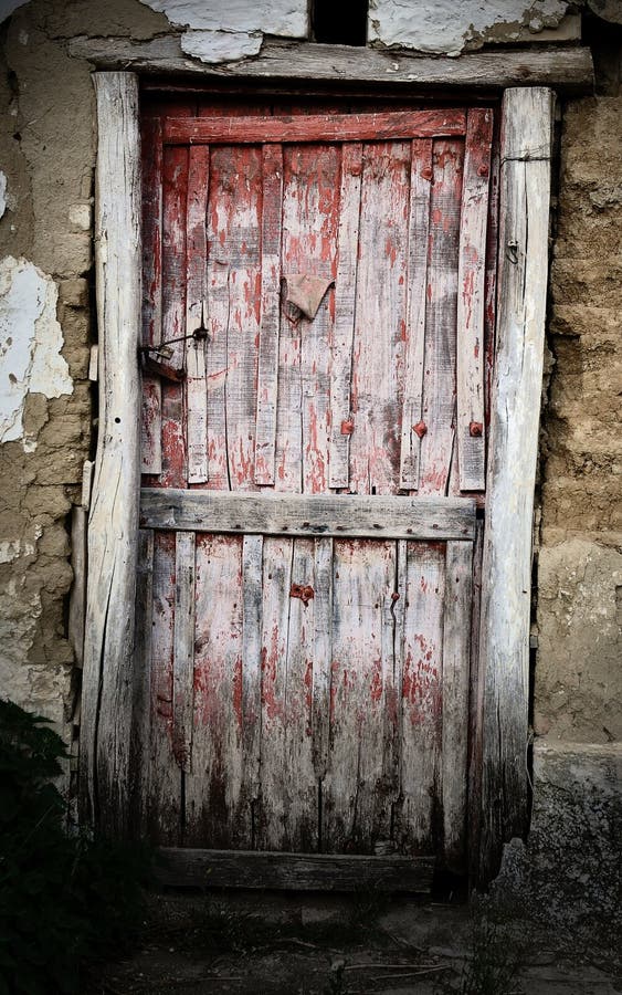 Old worn door stock image. Image of ruined, tree, faded - 21220343