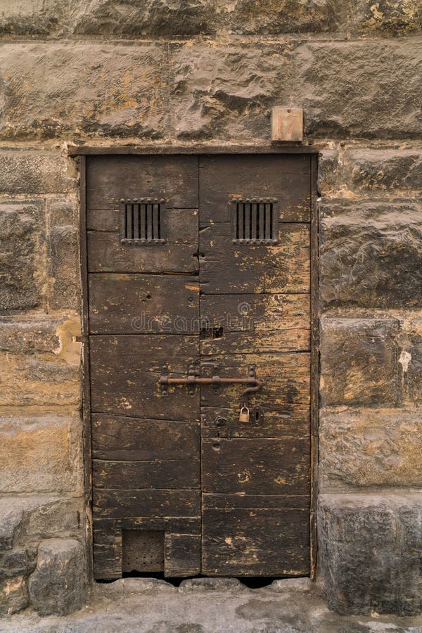 Old Worn Down Door and Stone Wall in Italy Stock Image - Image of ...