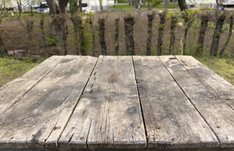 An Old, Worn Garden Table at the Garden Stock Image - Image of park ...