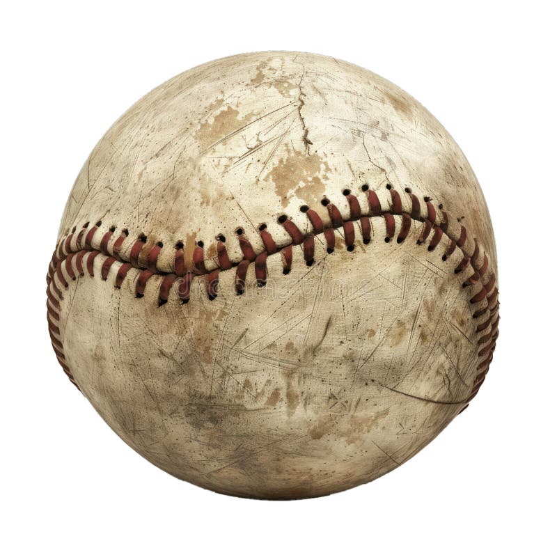 Old and Worn Leather Baseball Showing History of the Game Stock Image ...