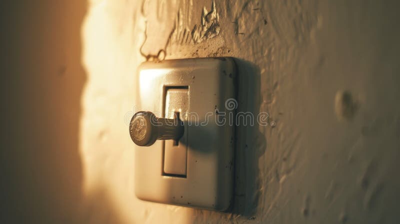 A Close-up of a Vintage Light Switch Stock Photo - Image of object ...