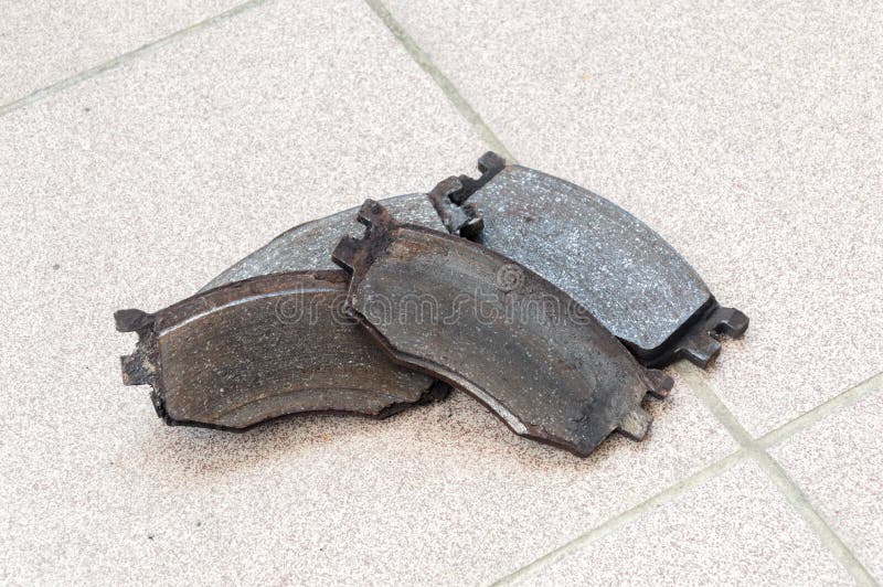 Old Worn Out Car Brake Pads Stock Image - Image of rusty, steel: 215666219