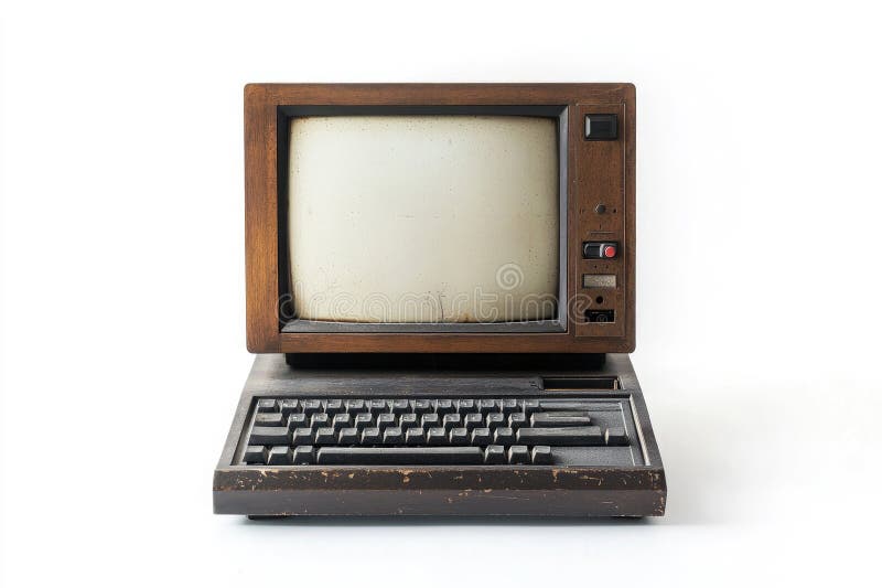 Old and Worn Out Desktop Computer Stock Illustration - Illustration of ...