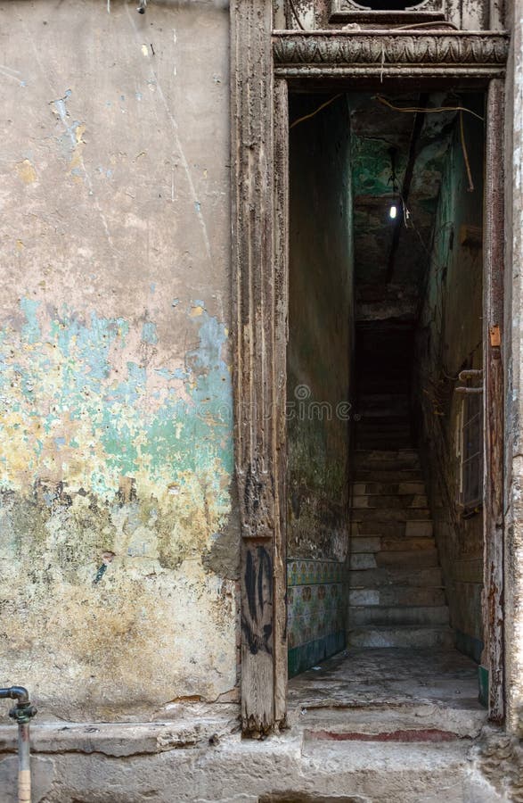 Old Worn Out Doorway in Havana, Cuba Stock Image - Image of historic ...
