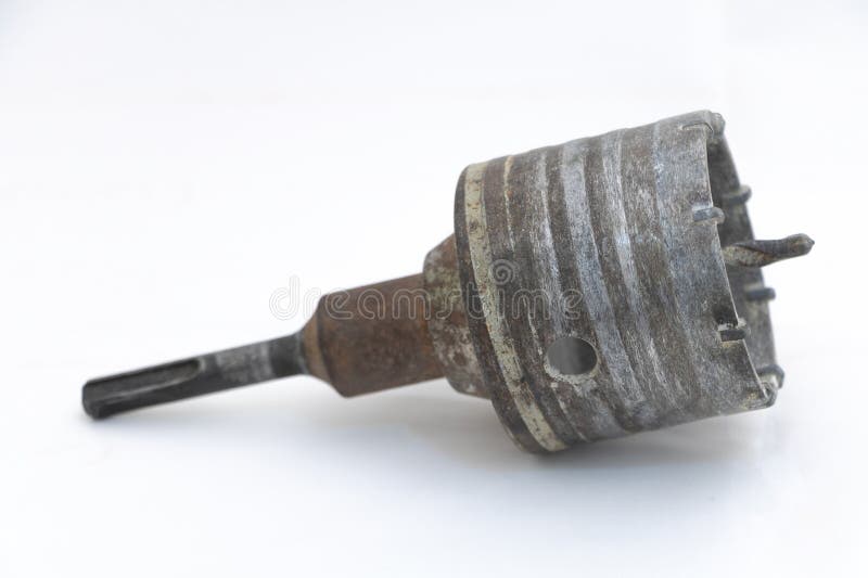 An Old, Worn-out Drill Bit with Visible Wear Marks and Rust on Its ...
