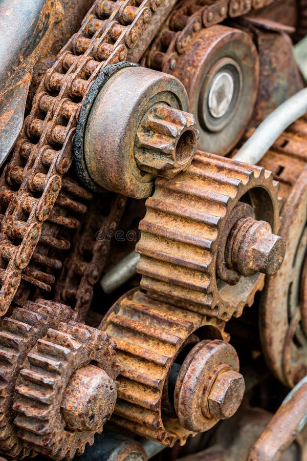 Old Worn Out Gear Wheel Under Corrosion Stock Photo - Image of metal ...