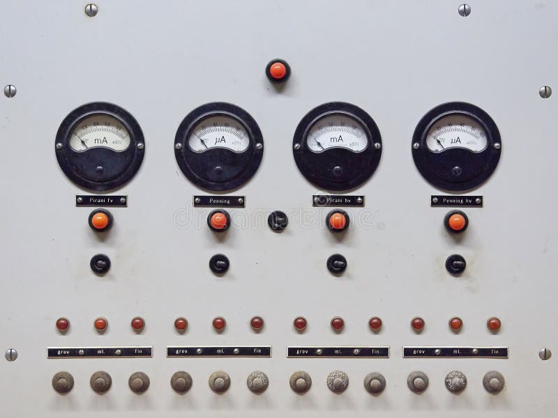 Old Worn Out Instrument Panel Stock Image - Image of panel, industry ...