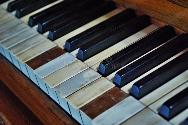 Old Worn Out Piano Close Up of Missing Keys Stock Photo - Image of ...