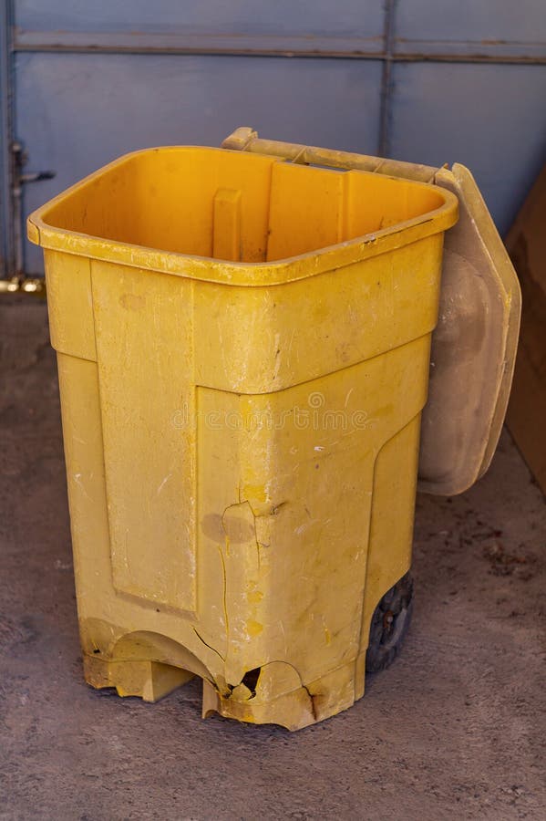 Old Worn-out Plastic Container for Collection of Household Garbage ...