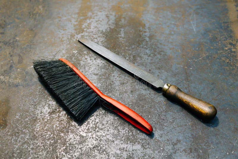 Old Worn Out Tools on a Turner Work Table Stock Photo - Image of tool ...